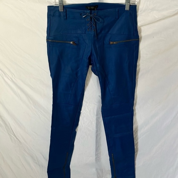 Caribbean Queen | Pants & Jumpsuits | Caribbean Queen Blue Faux Leather ...